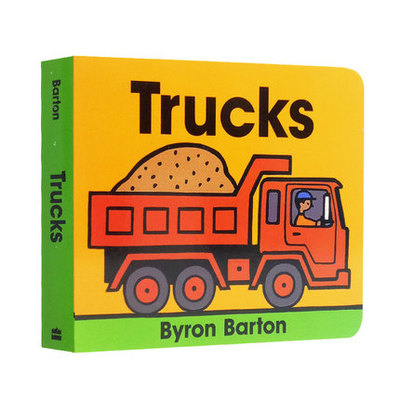 现货 Trucks Board Book 纸板书 名家 Byron Barton 英文原版绘本