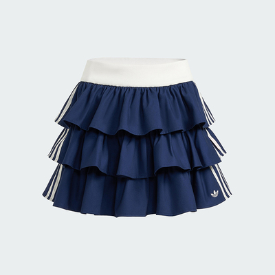 Adidas/阿迪达斯正品三叶草女士层次感短款经典透气半身裙KE6655