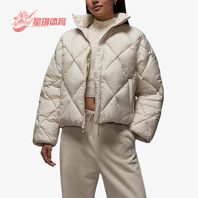Nike/耐克正品JORDAN女士保暖时尚立领日常休闲棉服HV0418-104