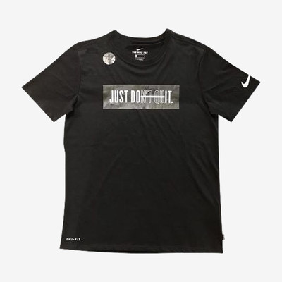 Nike耐克正品Just Do It男速干修身圆领印花短袖T恤923537-010