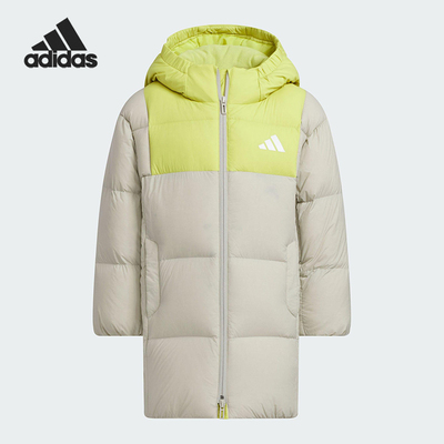 Adidas/阿迪达斯正品冬季大童运动连帽拒水防风保暖羽绒服KB5126