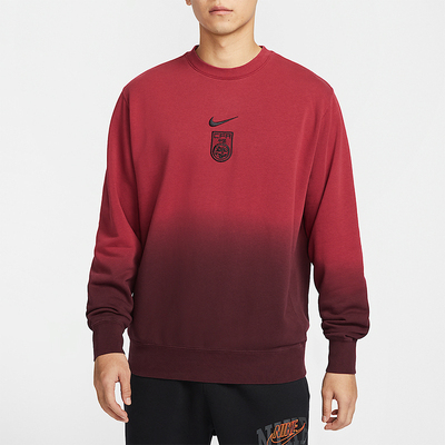 耐克男士时尚渐变保暖圆领卫衣