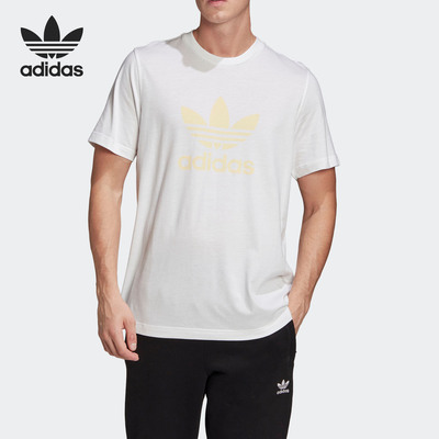Adidas/阿迪达斯官方正品三叶草夏季男子圆领休闲短袖T恤FM3790