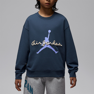 Nike/耐克正品JORDAN大童圆领套头经典印花卫衣IU5391-455