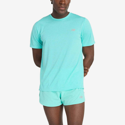 New Balance/NB正品运动男子舒适梭织透气圆领短袖T恤MT41253-CYJ
