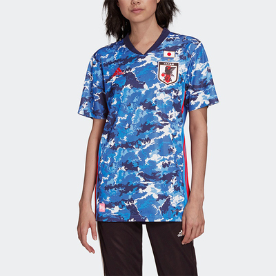 Adidas/阿迪达斯正品夏季女士球迷版经典时尚V领短袖T恤ED7364