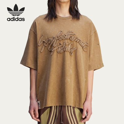 Adidas/阿迪达斯正品三叶草女士复古宽松时尚圆领休闲短袖KA7995