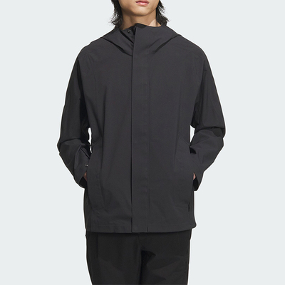 阿迪达斯男士防风连帽冲锋衣