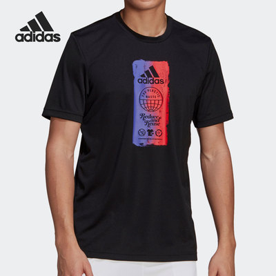 阿迪达斯男士运动休闲T恤