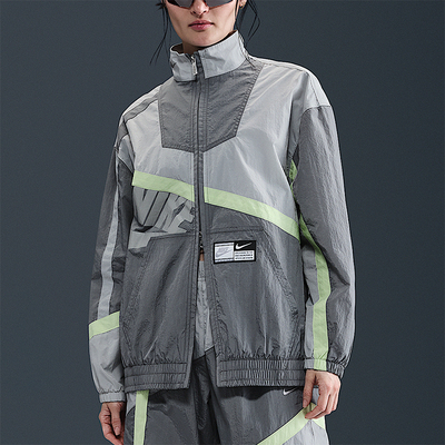 Nike/耐克正品2025女士时尚拉链立领经典复古夹克外套HJ0177-084