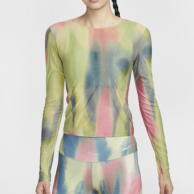 耐克女士时尚印花紧身渐变长袖