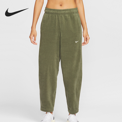 耐克女士锥形松紧腰中腰长裤
