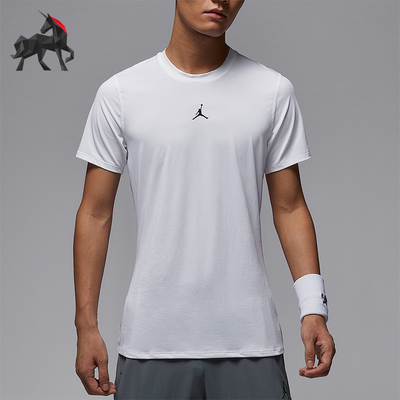 Nike/耐克正品JORDAN男士针织简约透气圆领运动短袖HV4100-100