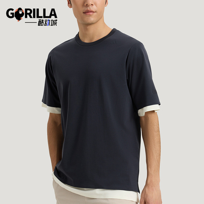 Adidas/阿迪达斯正品COTTON T-SHIRT男士简约日常短袖T恤KG0823