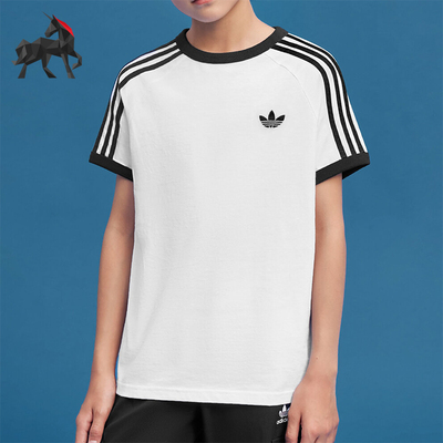 Adidas/阿迪达斯正品大童休闲柔软运动短袖T恤上衣LF3652