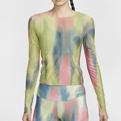 耐克女士时尚印花紧身渐变长袖