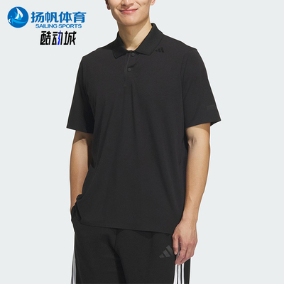 Adidas/阿迪达斯正品2025夏季款男士宽松翻领运动POLO衫KC5828