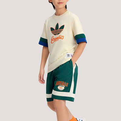 Adidas/阿迪达斯正品三叶草小童宽松圆领经典时尚休闲套装KG3341