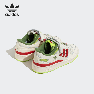Adidas/阿迪达斯正品儿童皮革舒适防滑耐磨低帮板鞋ID9175