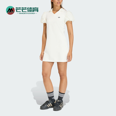 Adidas/阿迪达斯正品三叶草女士经典运动风泡泡袖连衣裙KE3437