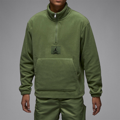 耐克男士摇粒绒保暖半拉链卫衣