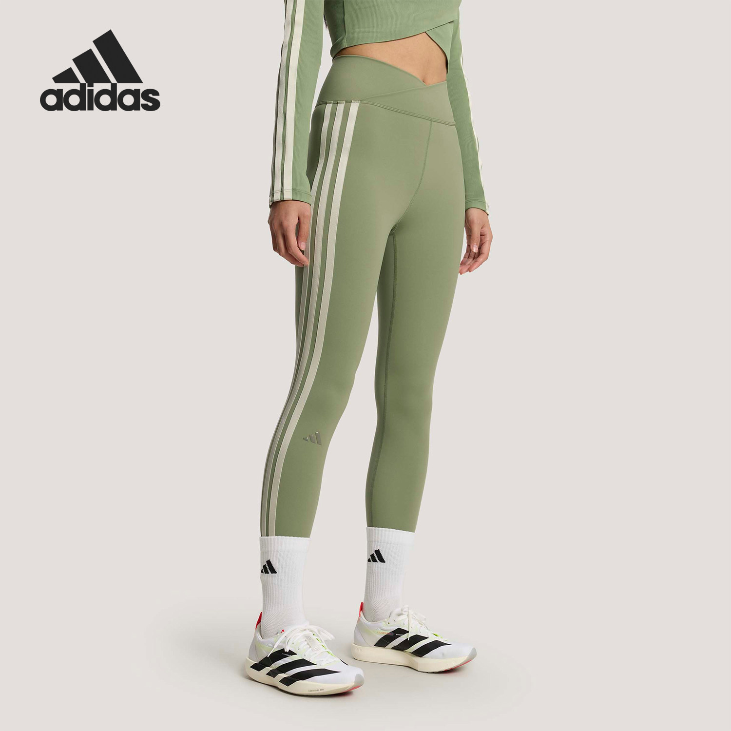 Adidas/阿迪达斯正品2026女士休闲紧身高腰柔软瑜伽长裤KV9250