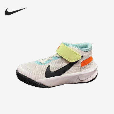 Nike/耐克正品春季小童减震魔术贴中帮耐磨篮球鞋HJ3497-101
