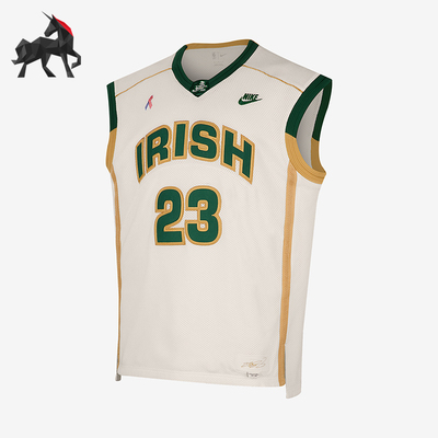 Nike/耐克正品2025男士V领套头透气经典篮球背心T恤IF0292-133