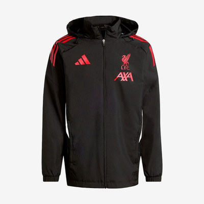 Adidas阿迪达斯正品LiverpoolLFC连帽拉链轻盈透气防水足球JV6553