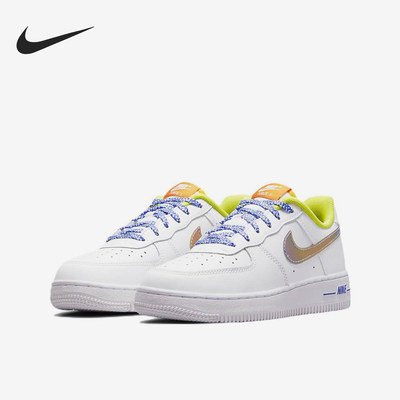 Nike耐克正品Air Force 1小童休闲防滑耐磨低帮板鞋DQ7768-100