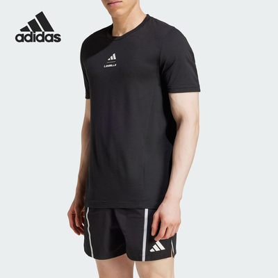 Adidas/阿迪达斯正品2025春男士透气训练休闲运动短袖JJ1438