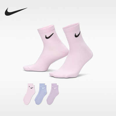 Nike/耐克正品2026新款男女同款经典训练短袜三双装SX7677-903