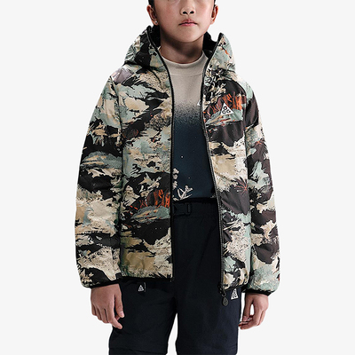 Nike/耐克正品2025冬季大童休闲双面穿保暖运动棉服HQ9648-010