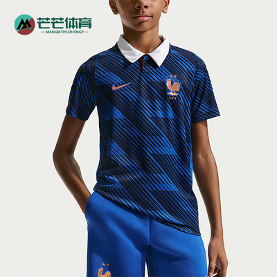 Nike/耐克正品Dri-FIT大童复古球迷版足球短袖POLO衫IB5129-480
