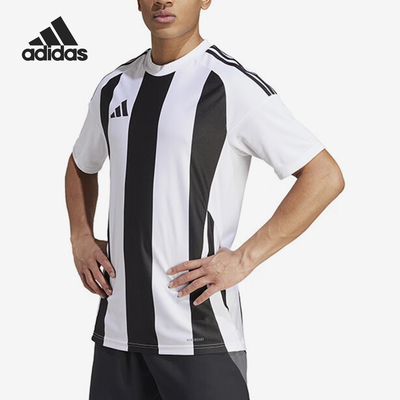 阿迪达斯男士透气足球运动短袖