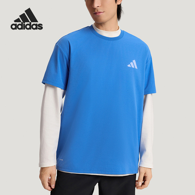 Adidas/阿迪达斯正品夏季男士休闲运动宽松户外运动短袖T恤KE3702