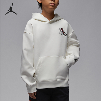 Nike/耐克正品JORDAN大童落肩套头连帽针织卫衣IQ5323-133