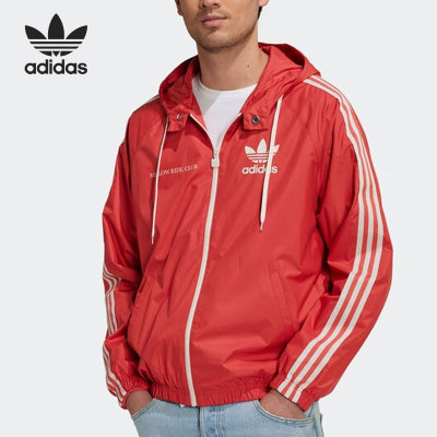 阿迪达斯男子连帽风衣外套