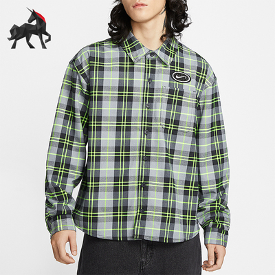 Nike/耐克正品2025男士日常翻领条纹宽松耐穿运动上衣HV0257-070