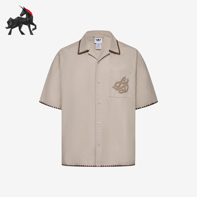 Adidas/阿迪达斯正品三叶草男士度假风运动短袖衬衫KW8185