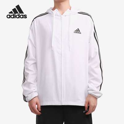 Adidas新款男子运动休闲连帽夹克