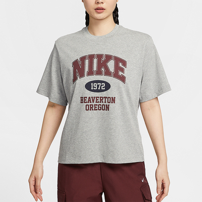 Nike/耐克正品Sportswear女士宽松经典复古针织短袖IH0825-063