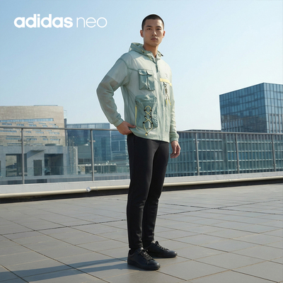 Adidas/阿迪达斯正品夏季新款工装Neo男子运动休闲夹克IA6861