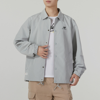 New Balance/NB正品新款男女款宽松字母印花梭织夹克5AD38111-GR