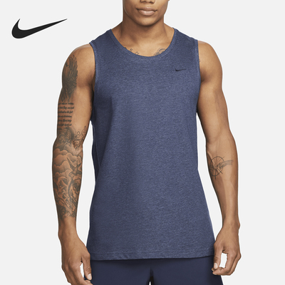 Nike/耐克正品男士合身印花圆领经典运动休闲无袖T恤DV9833-451