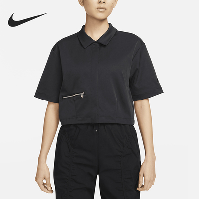 Nike/耐克官方正品运动女士翻领简约休闲短袖POLO衫DV8241-010