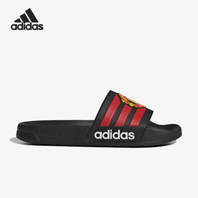 Adidas/阿迪达斯正品男女同款时尚防磨减震一字拖鞋JS4963