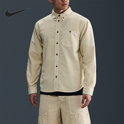 Nike/耐克正品2025男士运动翻领经典舒适透气休闲衬衫HJ7271-234