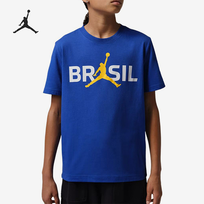 Nike/耐克正品Jordan大童时尚休闲柔软圆领短袖T恤95F782-U0K