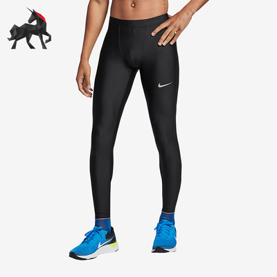 耐克男士反光跑步训练紧身裤